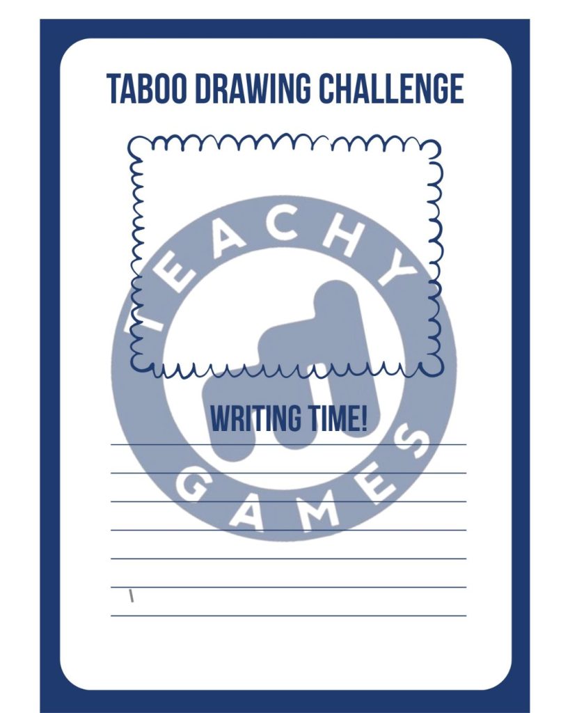 Taboo Draw & Guess – Printable Classroom Game - Teachy Games